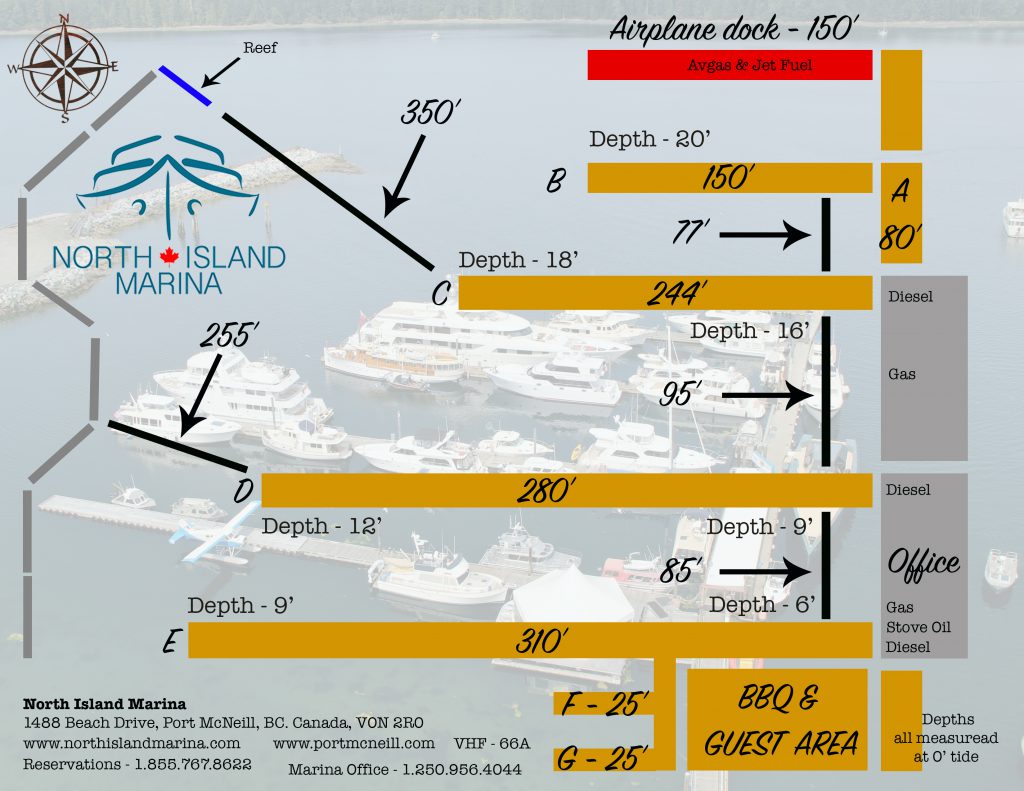 Moorage Map | North Island Marina